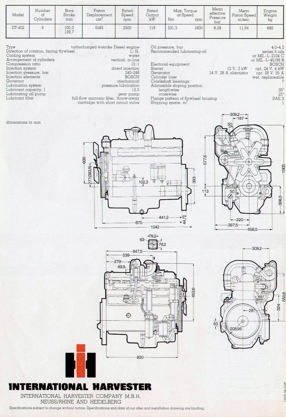 GERMAN DIESEL ENGINE - Technical IH Talk - Red Power Magazine Community
